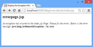 Exception Handling In Jsp
