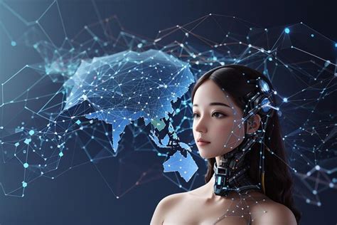 premium ai image data visualization complex information network
