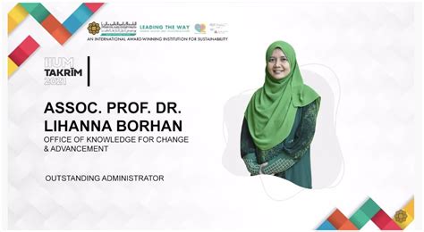 Congratulations To Assoc Prof Dr Lihanna Borhan For Winning The