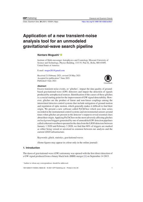 Application Of A New Transient Noise Analysis Tool For An Unmodeled