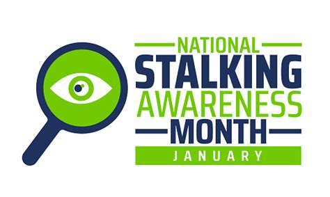 전국 스토킹 인식의 달 배경 배너 또는 포스터 디자인 템플릿 매년 1 월에 관찰됩니다 휴일 컨셉 모든 템플릿 카드 포스터 플래카드 템플릿에 사용하십시오 0명에 대한 스톡