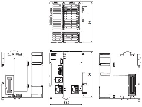 Ck[]m Cpu1[]1 Programmable Multi Axis Controller Ck3m Ck5m Cpu Unit Dimensions Omron