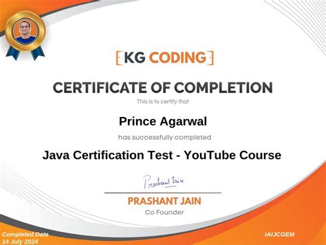 Java Certification Kgcoding Programming Careergrowth Continuouslearning Prince Agarwal
