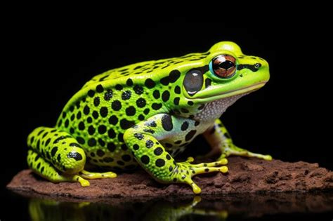 Premium Ai Image Beautiful Green Toad Closeup