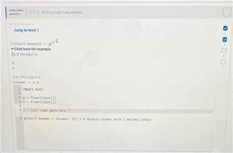 solved challengeactivity2 11 2 writing math