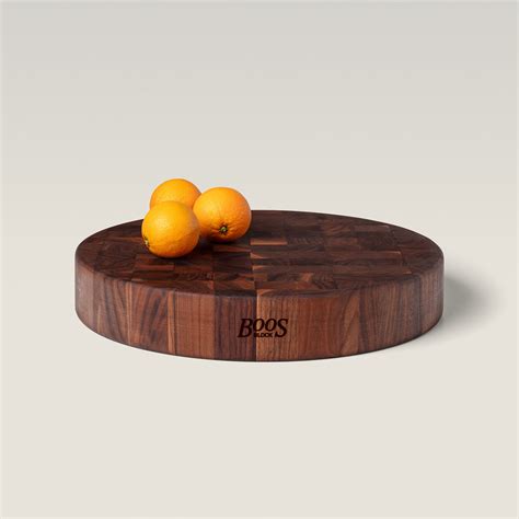 3 Think Round Walnut Chopping Block John Boos