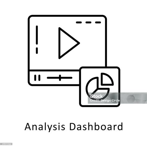 Analysis Dashboard Vector Outline Icon Style Illustration Eps 10 File