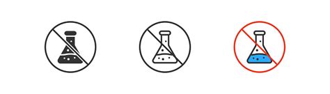 흰색 배경에 격리된 방부제 아이콘이 추가되지 않았습니다 화학 기호입니다 화학 첨가물 인공 향료 건강 식품 라이프 스타일 없음 웹 Ui를 위한 플랫 디자인 벡터 그림입니다