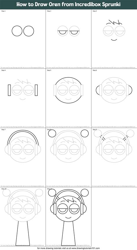 How To Draw Oren From Incredibox Sprunki Incredibox Sprunki Step By