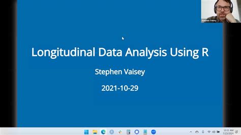 Longitudinal Data Analysis Using R An Introduction To Panel Data With Stephen Vaisey Youtube
