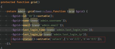 Editable不能修改字段并报错 · Issue 1581 · Z Songlaravel Admin · Github