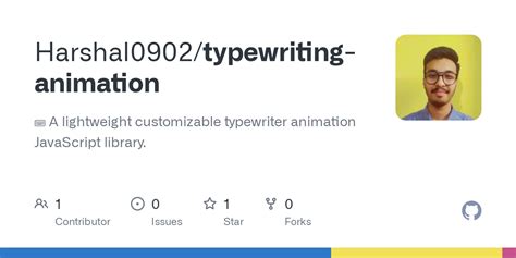 Github Harshal Typewriting Animation A Lightweight
