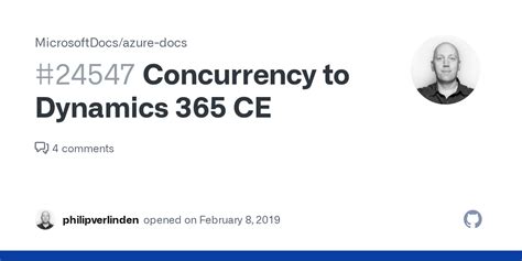 Concurrency To Dynamics 365 Ce · Issue 24547 · Microsoftdocsazure
