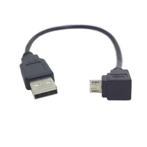 5 Pin Micro Usb Down Angled 90 Degree To Usb 20 Data Charge Cord