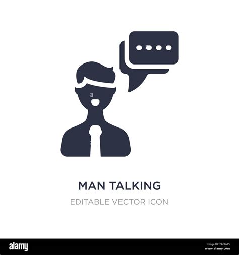 Man Talking Icon On White Background Simple Element Illustration From Business Concept Man