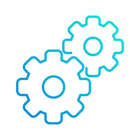 Gear Setting System Automation Gradient Outline Icon Vector Illustration 23233850 Vector Art At