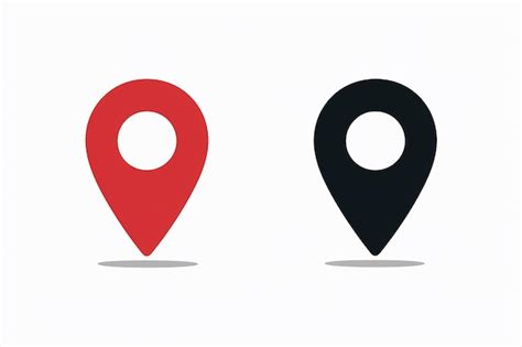 Premium Vector Two Distinct Location Markers On The Left Theres A Red