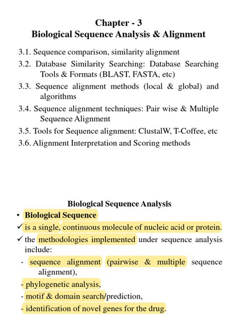 Sequence Analysis Alignment Pdf Nucleic Acid Sequence Sequence Alignment