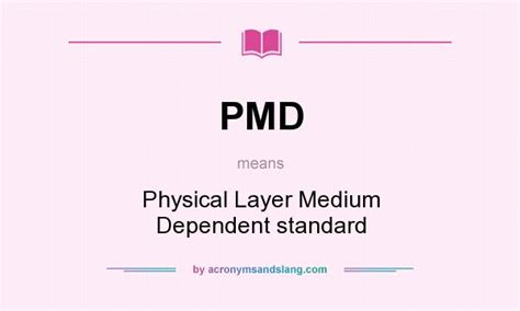 Pmd Physical Layer Medium Dependent Standard In Undefined By
