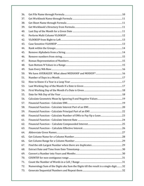 SOLUTION Excel Formulas Notes Studypool