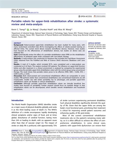 Pdf Portable Robots For Upper Limb Rehabilitation After Stroke A Systematic Review And Meta