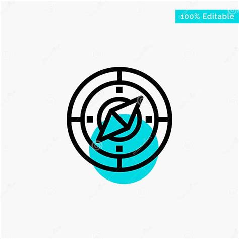 Navigation Navigator Compass Location Turquoise Highlight Circle