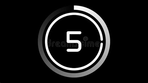 10 Seconds Countdown Timer Hud Animation In White Color Stock Footage