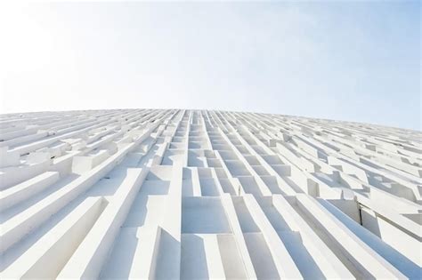 Abstract Geometric White Architectural Structure Premium Ai Generated Image