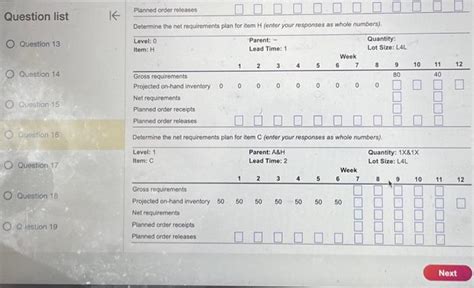 Given The Following Product Structure Master