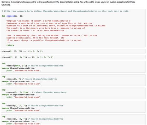 solved complete following function according to the