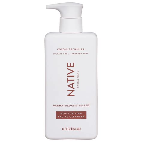 Native Moisturizing Facial Cleanser Coconut And Vanilla Shop Facial