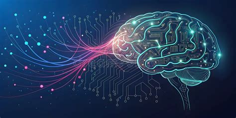 Artificial Intelligence Brain Circuitry: Digital Mind Network Concept Stock Illustration ...