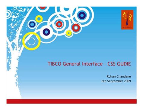 Tibco General Interface Css Guide Pdf
