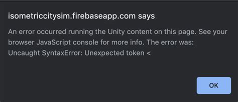 Javascript Unity To Webgl Error Only When Deploying Syntaxerror Expected Expression Got