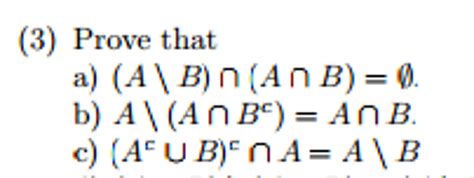 solved prove that a b intersection a intersection b
