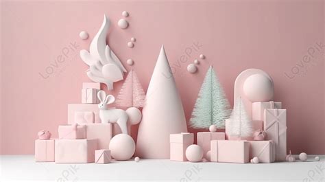 놀라운 3d 렌더링 매혹적인 분홍색 배경에 놓인 분홍색 나무와 선물 3d 배경 분홍색 배경 3d 렌더링 배경 이미지 Hd 3d 분홍색 3d 렌더링 배경 사진