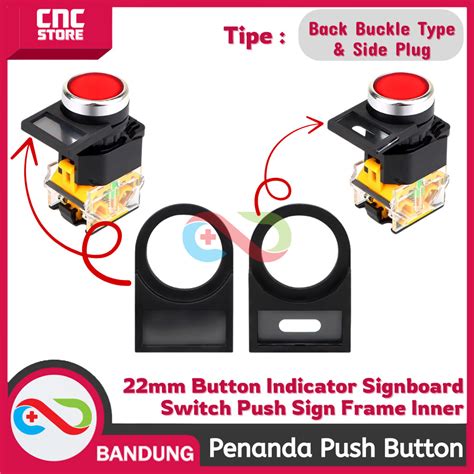 Jual Plat Nama Label Penanda Push Button 22mm Button Indicator