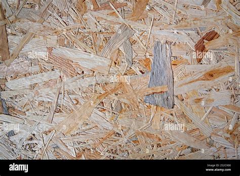 Close Up Of Osb Board Texture Abstract Wooden Particleboard Surface