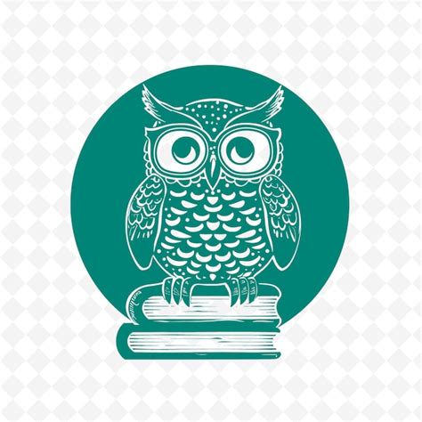 Premium Psd A Green Image Of An Owl On A Book