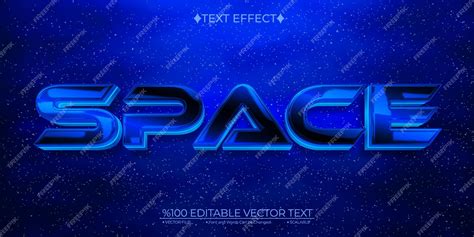 Premium Vector | Dark blue space editable vector text effect