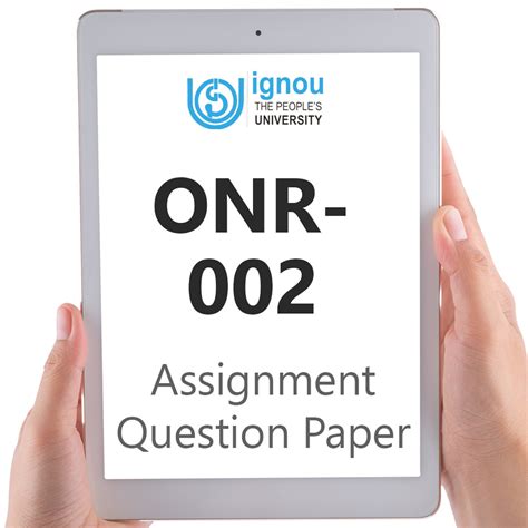 IGNOU ONR 002 Assignment Question Paper Free Download 2023 24