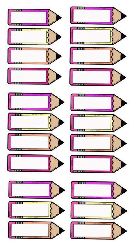 Etiquetas Para Lapiz Editables