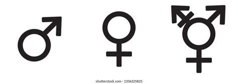 Gender Identities Icons Set Male Female Stock Vector Royalty Free
