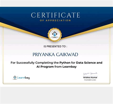 Priyanka Gaikwad On Linkedin Im Excited To Announce That I Have Successfully Completed A