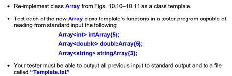 Solved • Re Implement Class Array From Figs 10101011 As