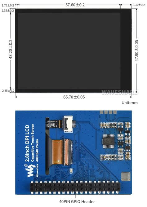 Buy Waveshare Inch Capacitive Touch Display For Raspberry Pi DSI IPS