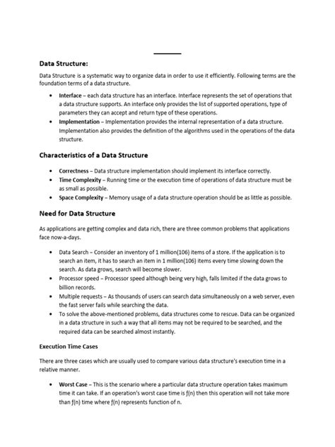 Data Structure Unit 1 Pdf Time Complexity Matrix Mathematics