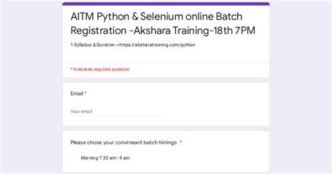 Akshara Training On Linkedin Python And Seleniumn Online Batch Registration Akshara Training