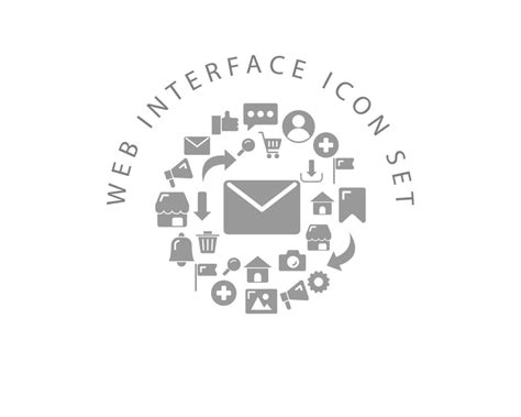 Web Interface Icon Set Design On White Background Vector Art At Vecteezy