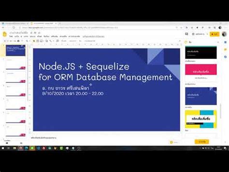 Node JS Sequelize For Database Programming YouTube